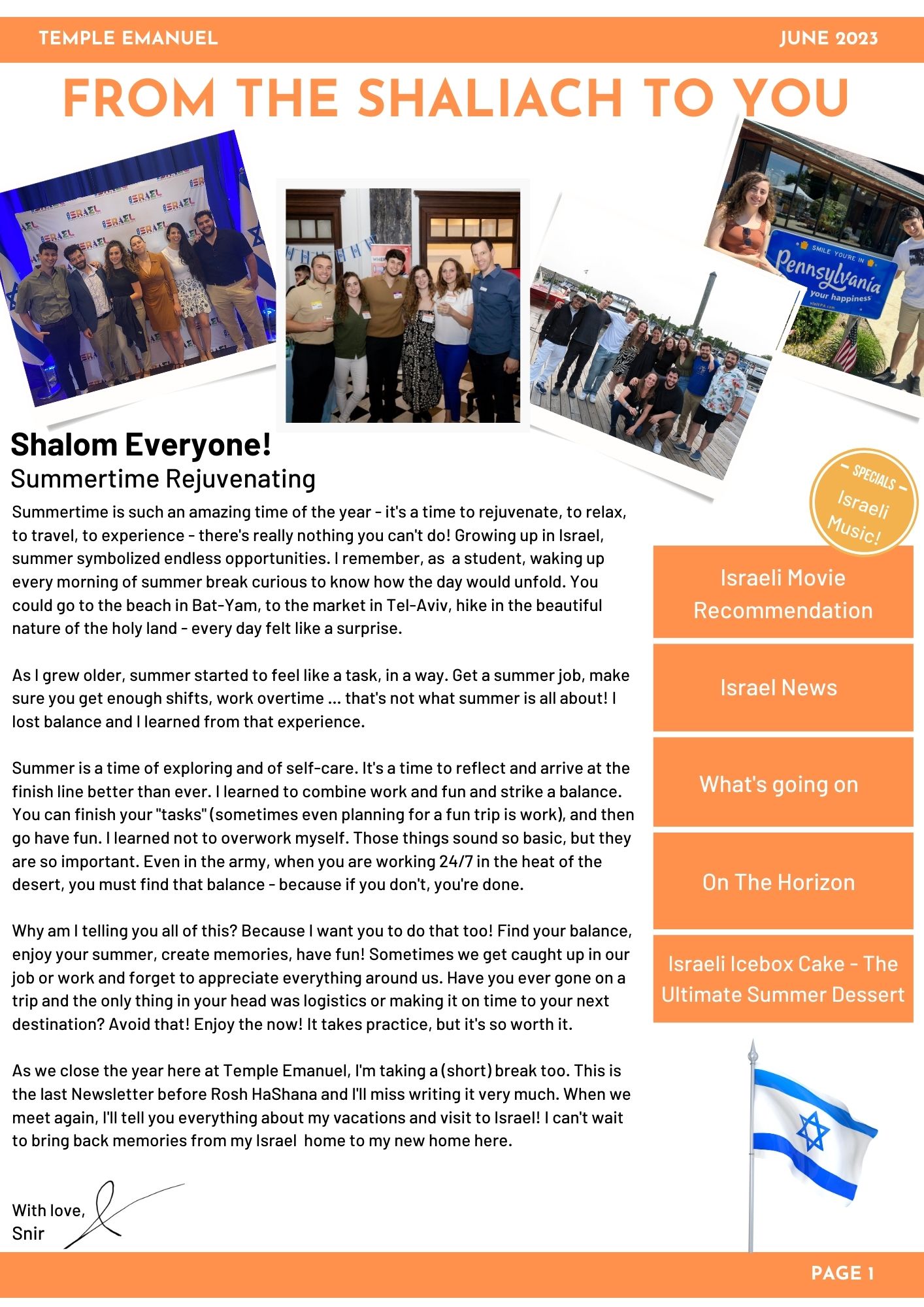 Shaliach | Temple Emanuel - Reform Temple in Montgomery CountyTemple ...